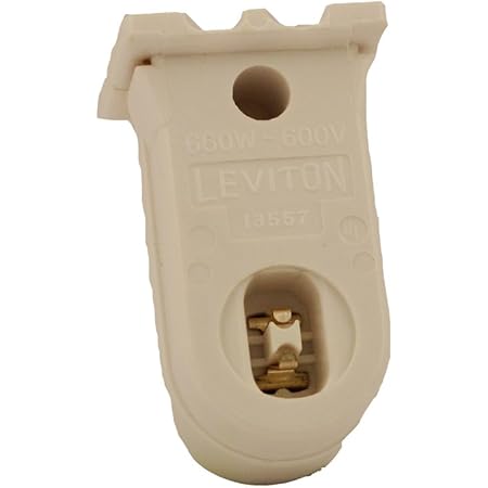 Leviton 13556-W Plunger HIGH Output LMPHLDER - Light Sockets - Amazon.com
