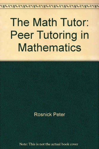 Amazon.com: The Math Tutor: Peer Tutoring in Mathematics: 9780582290129 ...