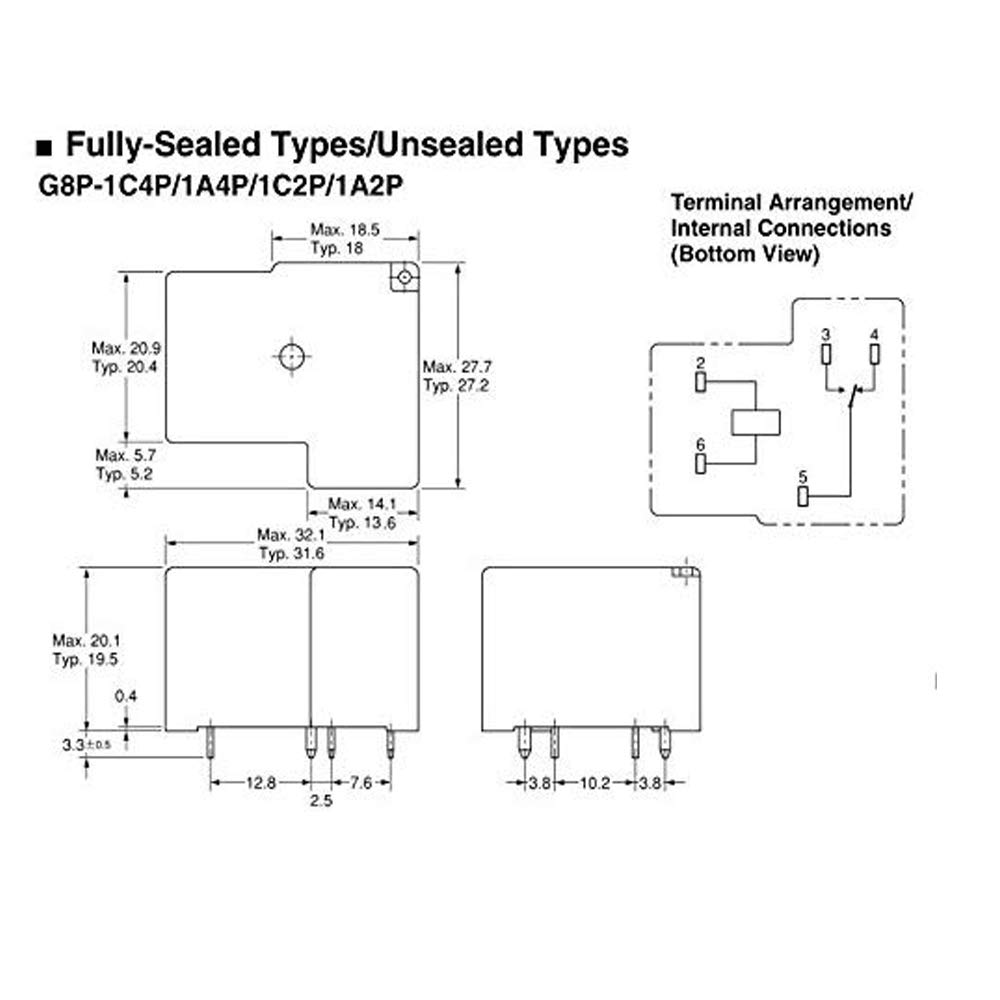 Snapklik.com : General Purpose Relay G8P-1C4P-24VDC Fully-Sealed PCB ...