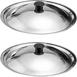Alipis 2pcs Stainless Steel Universal Lid for Pots, 24cm Cooking Pan ...