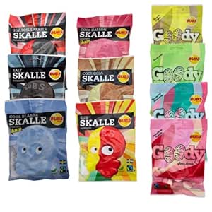 Amazon.com : 6 Bags x 90g of BUBS Goody Candy Sampler - Swedish Candy ...