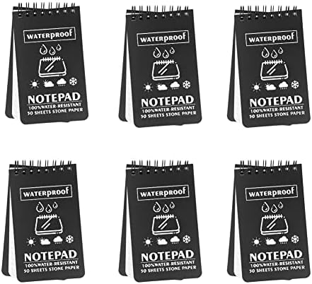 HAOWANWW 5 Pcs Waterproof Notepad Pen Set Waterproof Notebook Mini ...