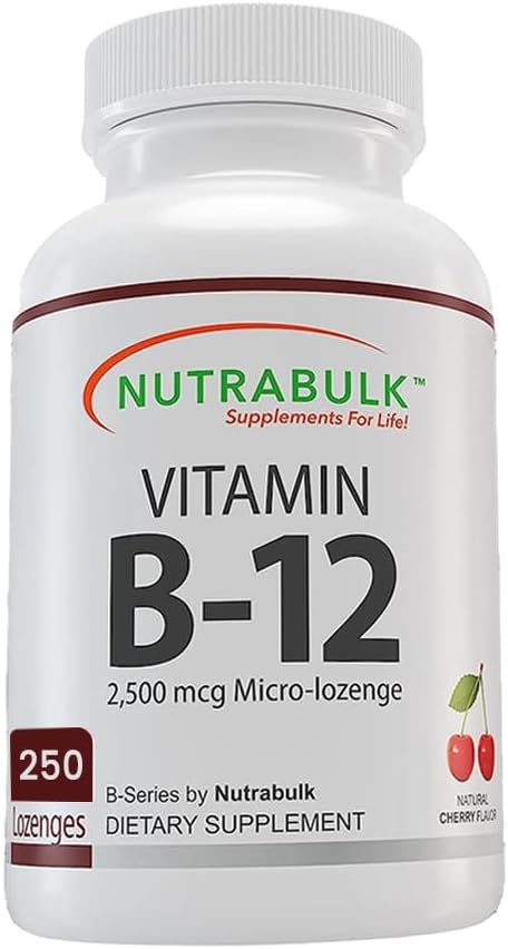 Amazon.com: NutraBulk Vitamin B‑12 Sublingual Micro‑Lozenges 2500 mcg ...