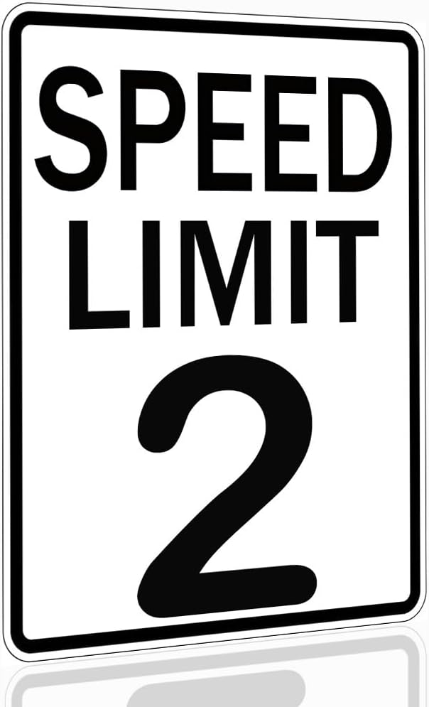 Amazon.com: Speed Limit 2 Sign Two Fast Birthday Decor 2 Fast Birthday ...