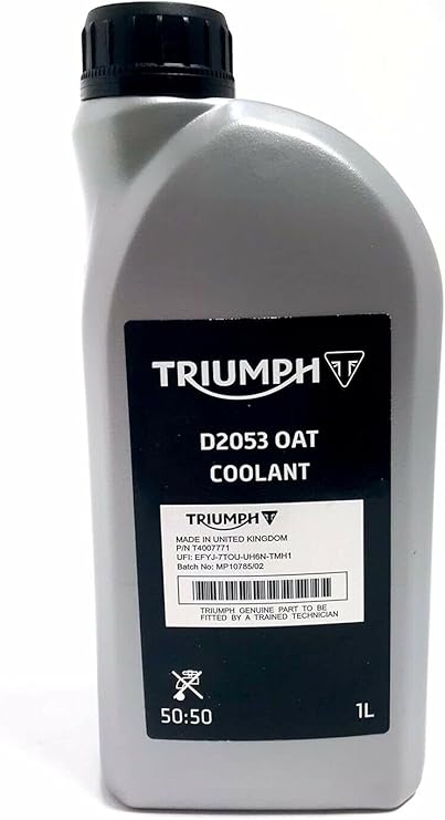 Genuine Triumph Motorcycle D2053 Hybrid OAT Coolant Anti Freeze 1lt ...