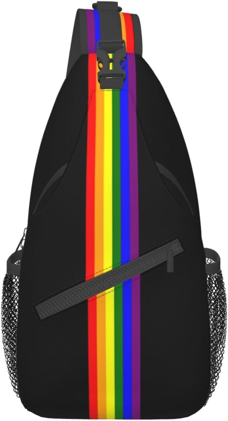 Amazon.com | MANQINF LGBT Pride Flag Sling Backpack,Casual Crossbody ...