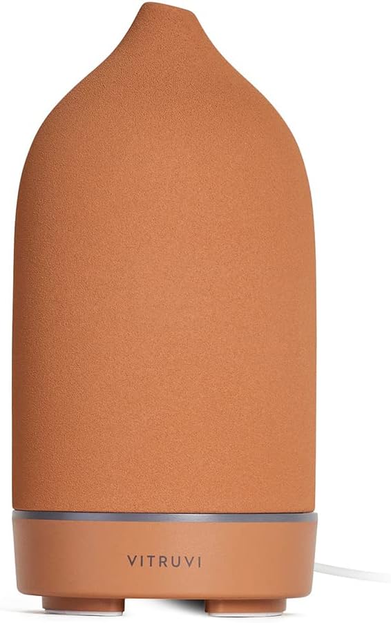 Amazon.com: Vitruvi Stone Diffuser, Ceramic Ultrasonic Essential Oil ...