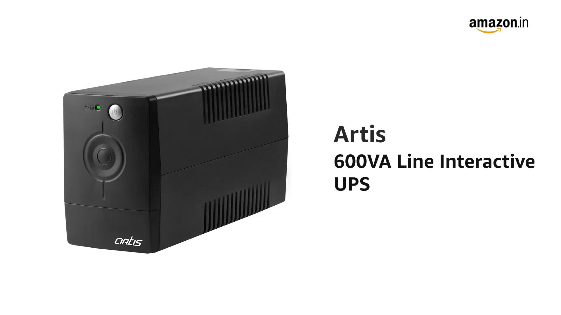 Artis PS-600VA 600VA Line Interactive UPS for Personal Computers ...