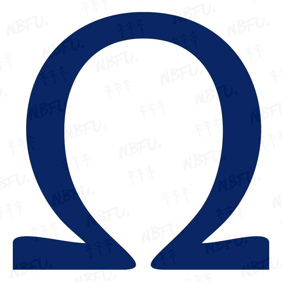 Omega Symbol Glass Bottle