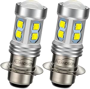 Amazon.com: Ruiandsion 2pcs H6M Bulb White P15D Motorcycle light DC 12 ...