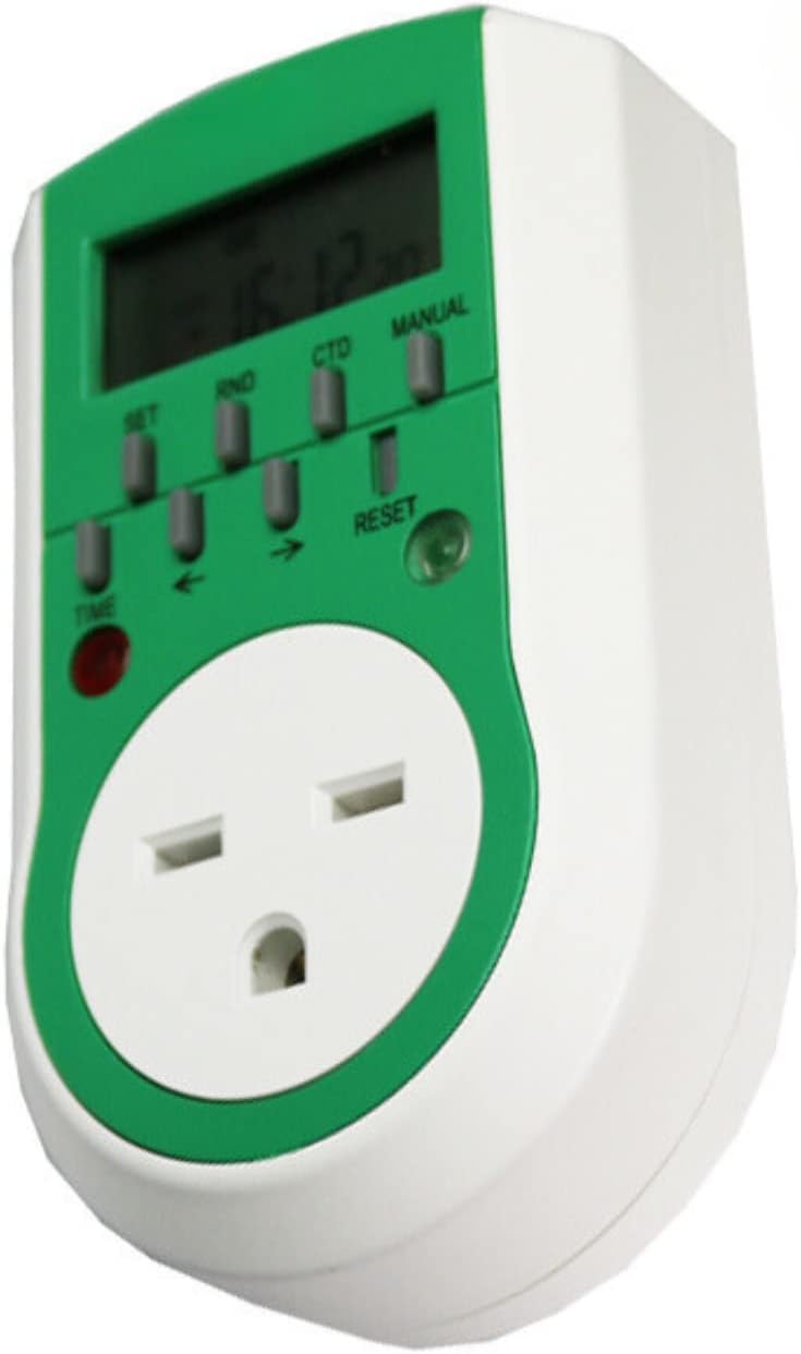 Outlet Digital Timer - 240V, Great for Grow Lights, Single Outlet, 1 ...