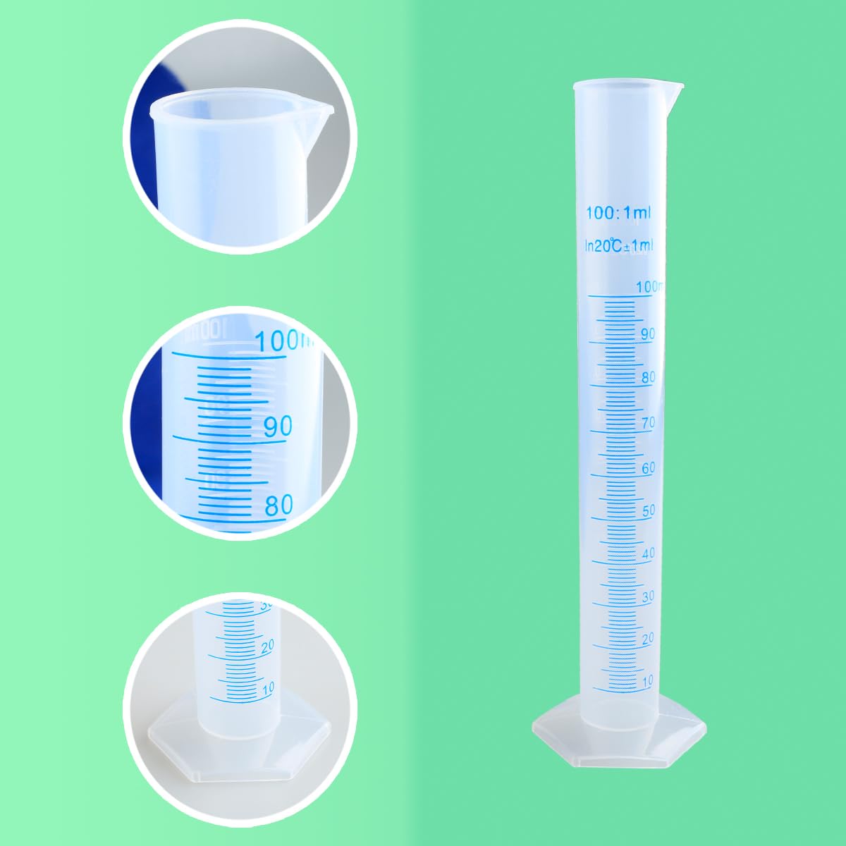 Thyonta Plastic Double-Sided Scale Measuring Cylinder Liquid Measuring ...