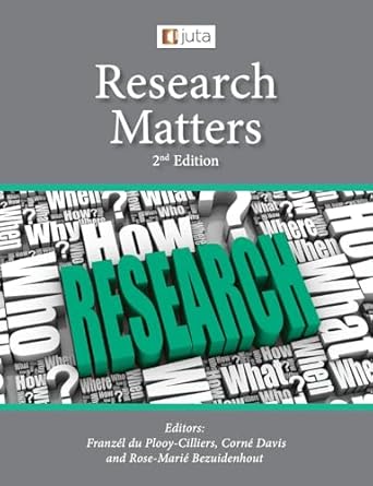 Amazon.com: Research Matters 2ed: 9781485132103: Du Plooy-Cilliers ...