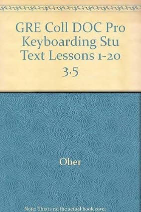Amazon | Keyboarding: Adapted from Gregg College Keyboarding and ...