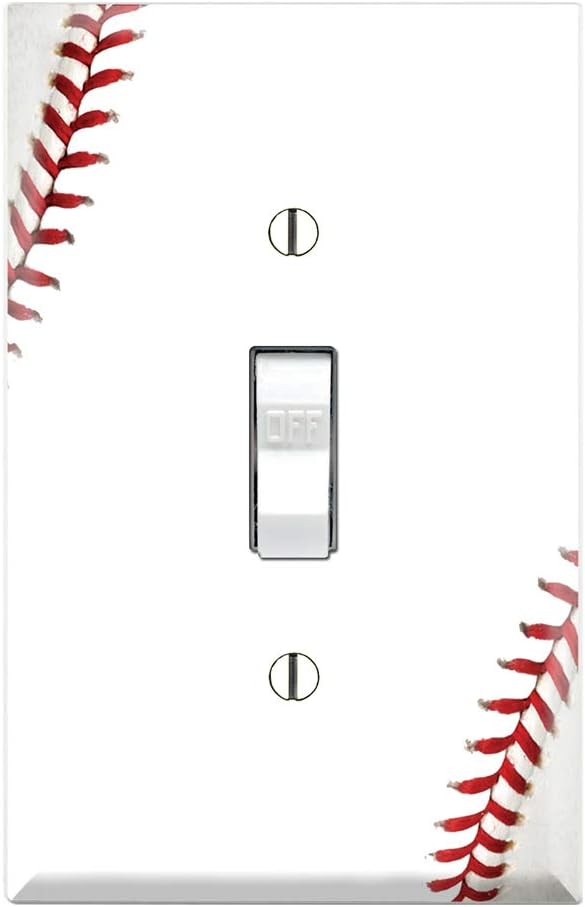 Graphics Wallplates - Baseball - Single Toggle Wall Plate Cover ...