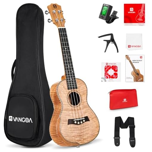 Vangoa Concert Ukulele 23 inch Ukelele Kit Arm Rest Ukulele Okoume Wood ...