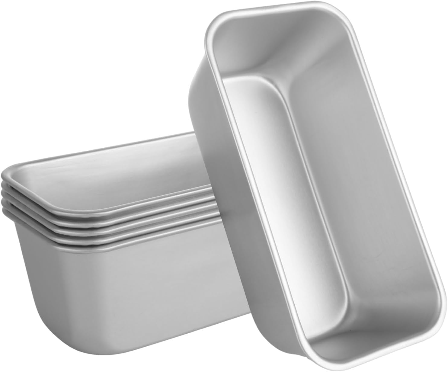 Amazon.com: AKOLAFE 6 Pack Aluminum Loaf Pans 8x4 Inch Banana Bread Pan ...