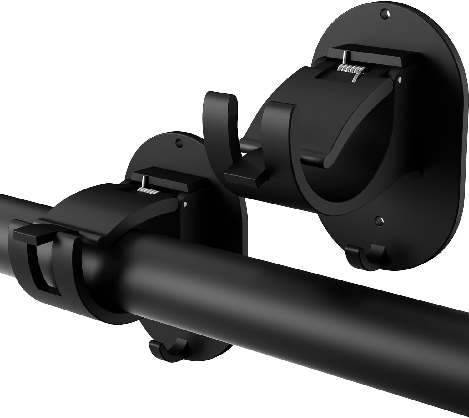 Amazon.com: Funnacle Double Curtain Rods Brackets No Drilling Double ...