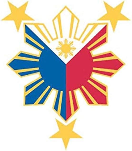 Amazon.com: Filipino Pride Star Sun Die Cut Philippines Printed Decal ...