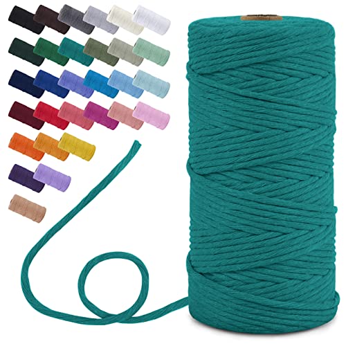 Uiopa Macrame Cord 3mm x 100m, Single Strand Macrame Yarn Thick Thread ...