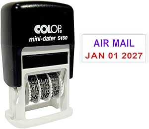 Amazon.com : MeetYouAffection Colop Mini Dater S160 AIR Mail Self ...