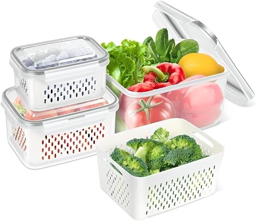 Amazon.com: 5 PCS Fruit Storage Containers for Fridge - Fruit ...