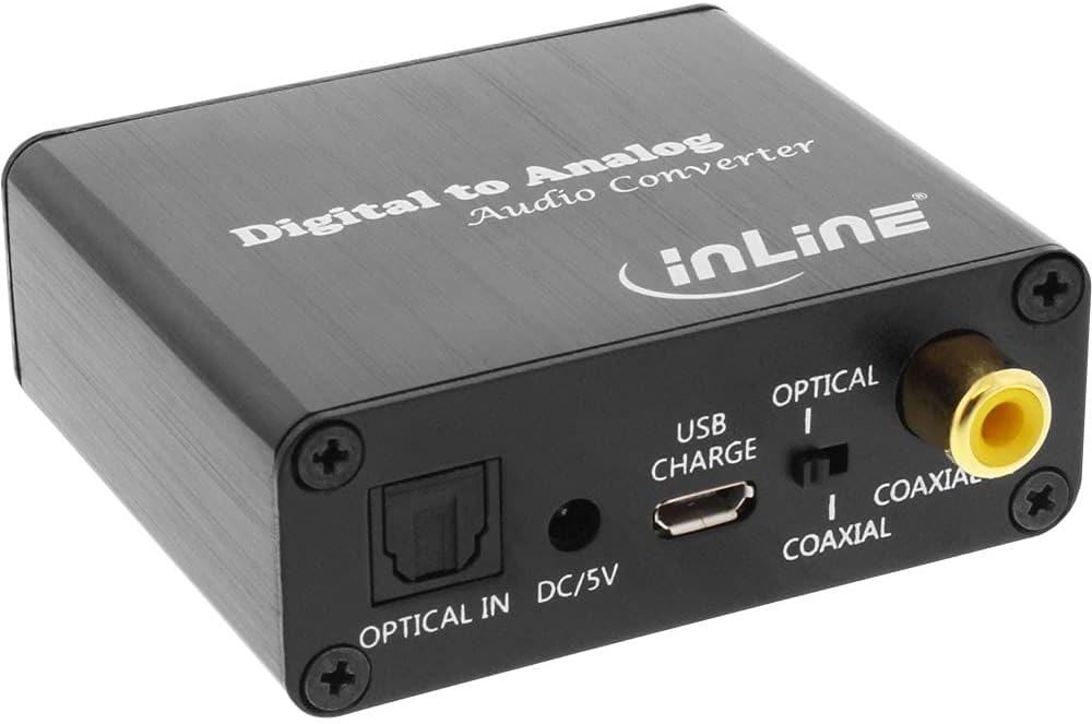 Amazon.com: Inline 65002K Audio Convertor Digital to Analog/Toslink and ...