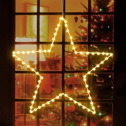 Amazon.com : Marchpower Christmas Window Star Silhouette Lights, 19inch ...