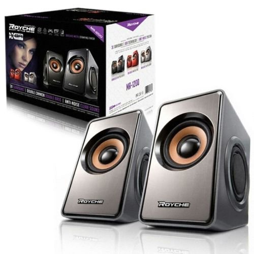 ROYCHE MR-1200 USB Powered Speaker 2ch 3D Stereo Laptop, Desktop ...