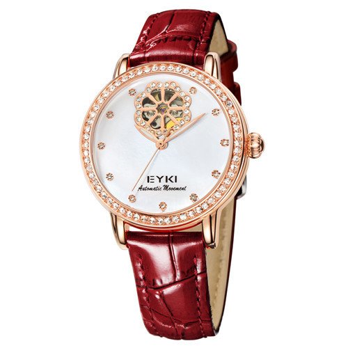 GlobalFad EYKI Women Watch Genuine Leather Brand Automatic Self-Wind ...
