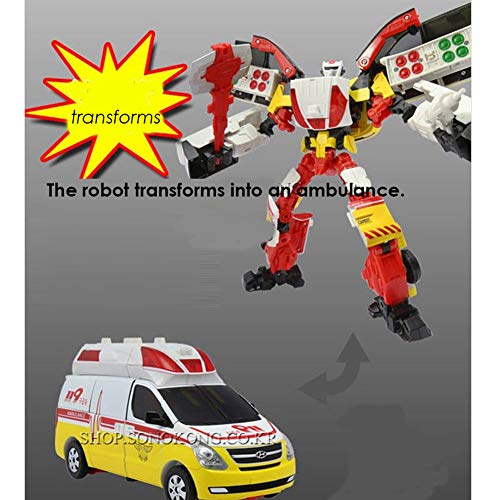 Hello CARBOT Starex Dandy Rescue Ambulance Transformer Robot Car Figure ...