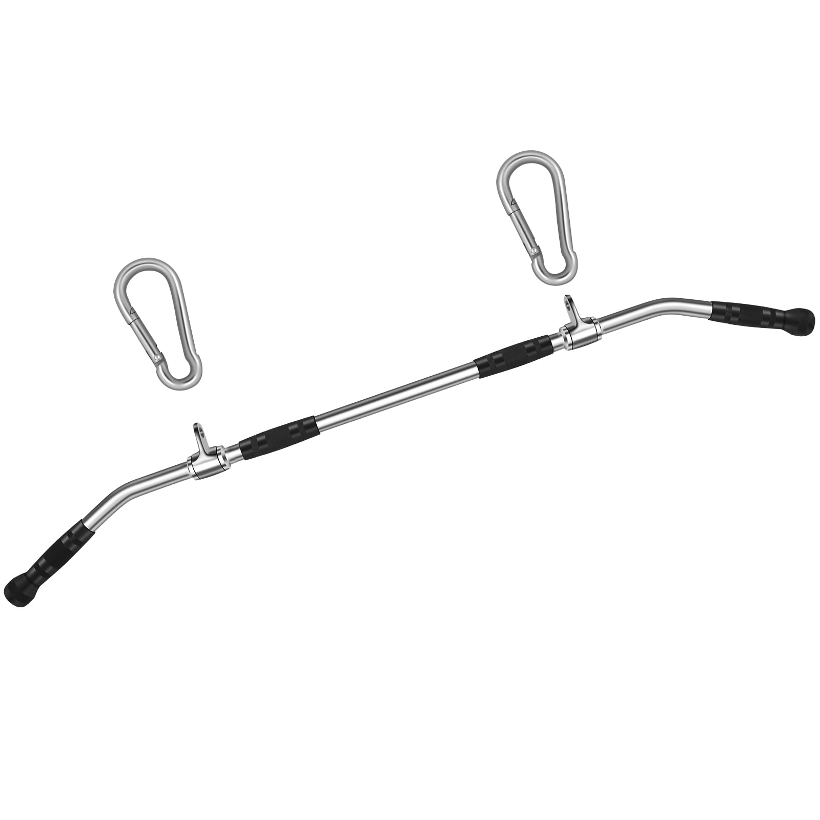 48" LAT Pull Down Bar,Solid Curl Bar Cable Attachment with Double Hook,Cable Curl Bar Attachment ...