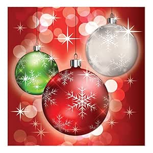 Creative Converting 317110 16 Count Paper Lunch Napkins, Bright Baubles ...