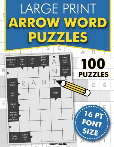 Large Print Arrow Word Puzzles: 100 crossword style puzzles in 16pt ...
