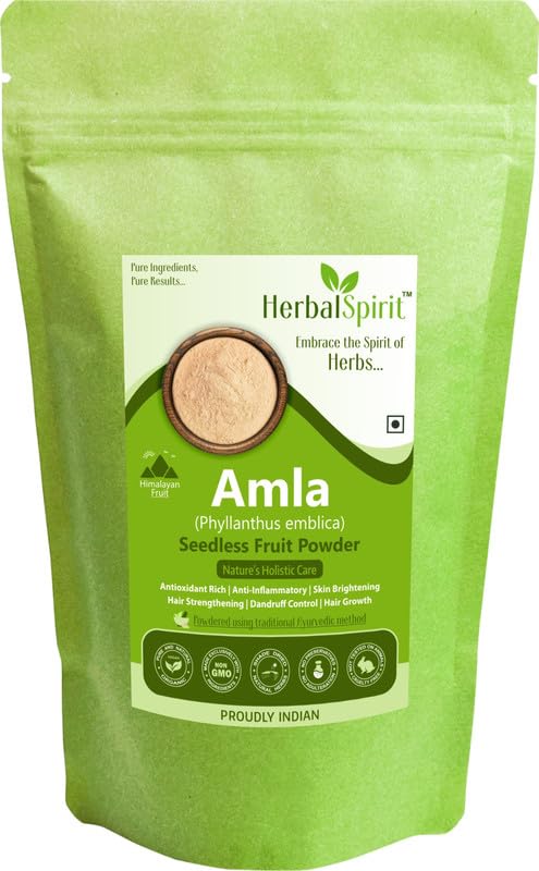Buy Herbal Spirit Himalayan Organic Amla Powder for Eating, 900gm ...