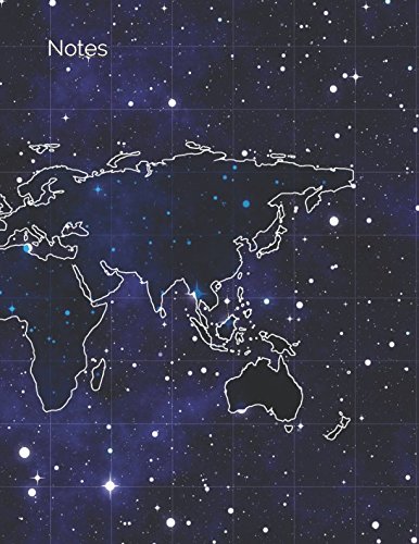 Notes: A Nighttime World Map Design Notebook/Journal for You: Cummings ...