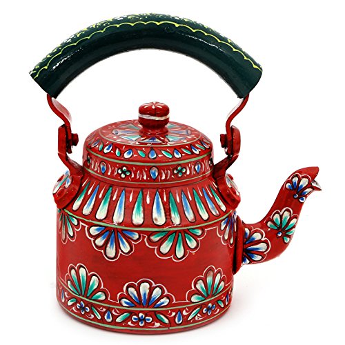 Buy Kaushalam Hand Painted Chai Kettle Colourful Tea Pot Designer Ketli ...