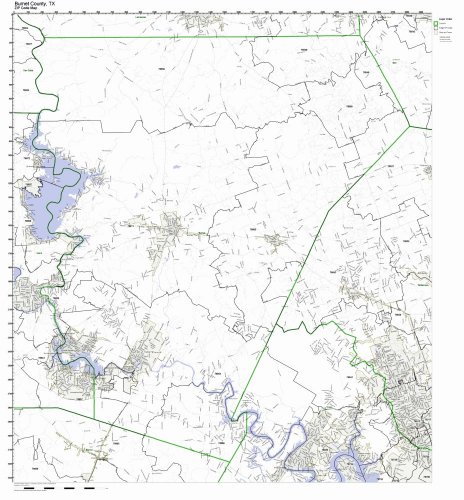 Working Maps Burnet County, Texas TX Zip Code Map Not - Want It All