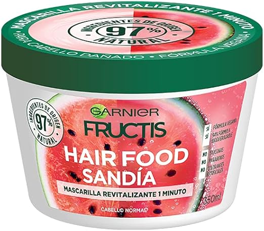 Garnier Fructis Mascarilla fructis hair food sandia 350ml : Amazon.com ...
