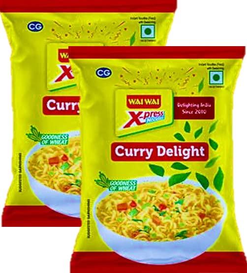 Wai Wai X-Press Noodles Curry Delight 50g (Pack of 2) Unique : Amazon ...