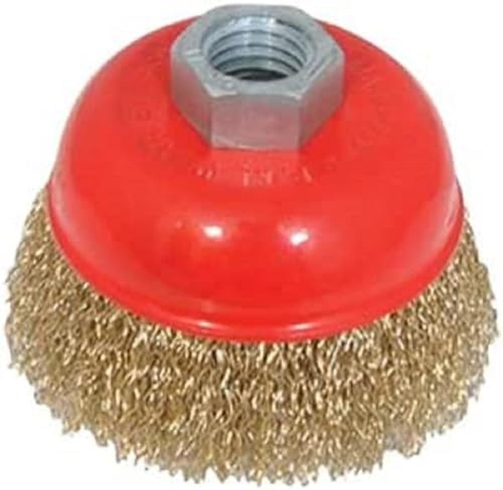 Silverline 208542 Brassed Steel Crimp Cup 75 mm - Abrasive Flap Discs ...