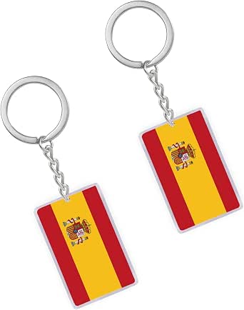 2 Packs Spain Flag Keychain,Acrylic Spanish Key Ring : Amazon.com.au ...