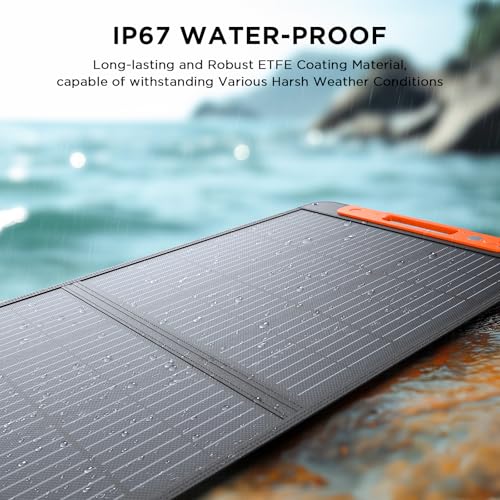 200 Watt Portable Solar Panel for Power Station, 20V Foldable Solar ...