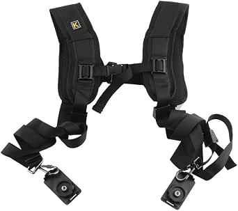 Amazon.com: HuaerHui Dual Shoulder Camera Strap Harness Quick Release ...
