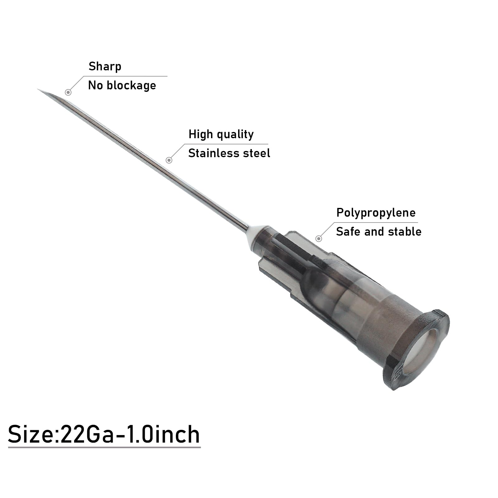 Snapklik.com : 22 Gauge 1 Inch Needle,for Scientific Labs,Industrial,Individually Wrapped-Pack ...
