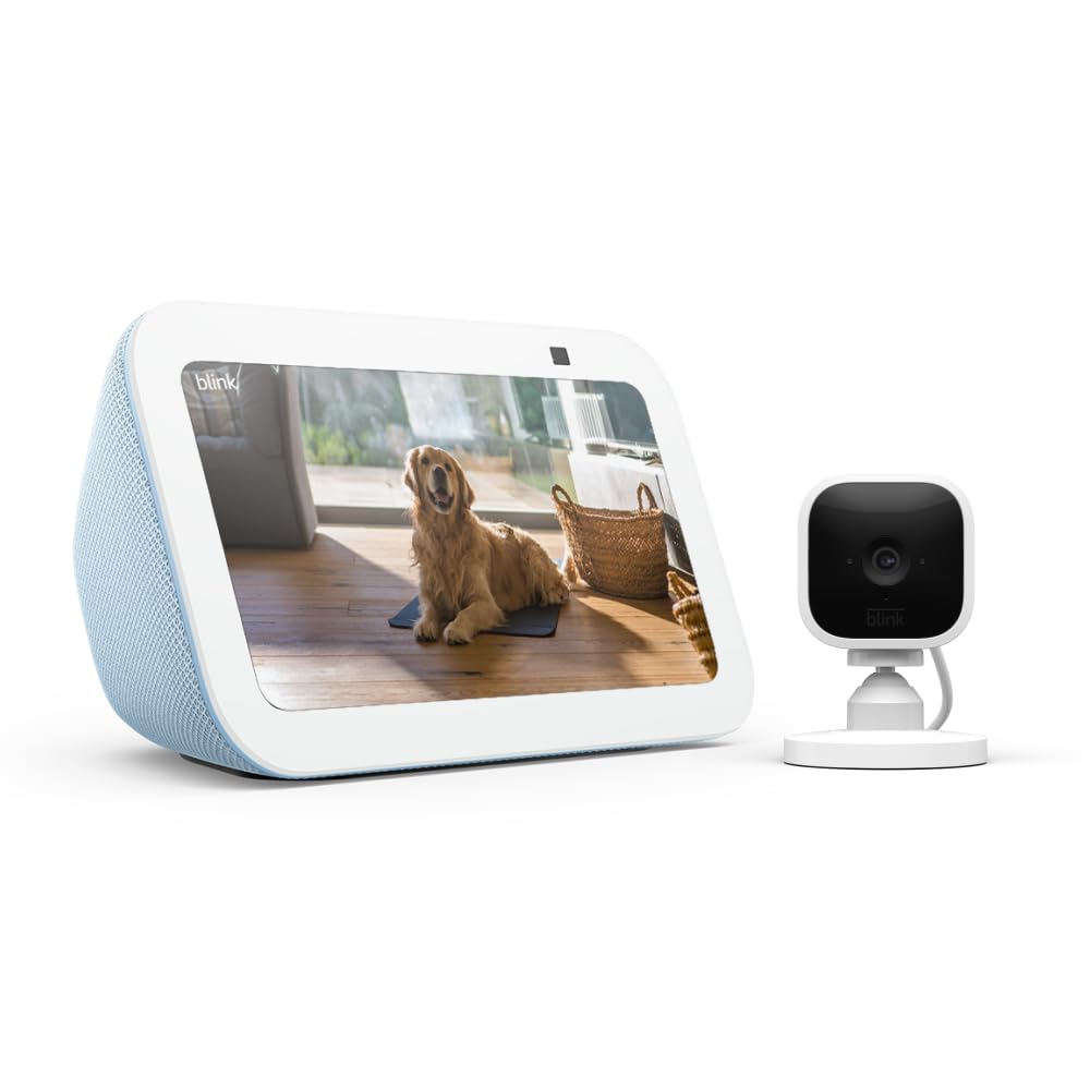 Amazon.com: Echo Show 5 (3rd Gen) with Blink Mini | Cloud Blue : Amazon ...