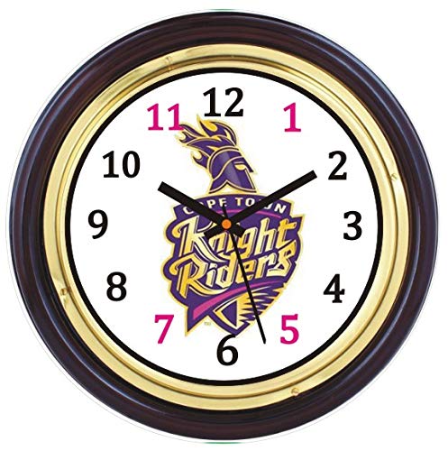 Buy Brass wodeen Wall Clock Knight Riders Logo dial .for Home & Decor ...
