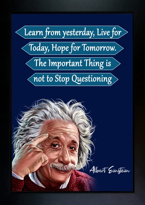 FRAME WALA Motivational Wall Frame | Albert Einstein Photo Frame ...