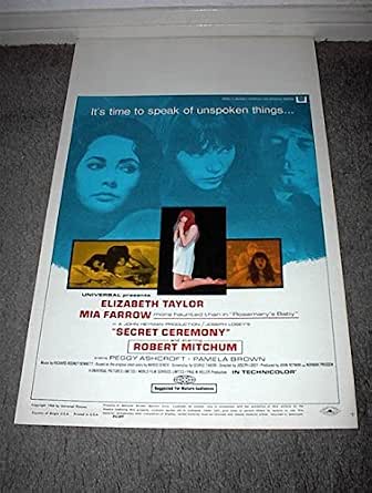 SECRET CEREMONY original 1968 14x22 ROLLED movie poster ELIZABETH ...