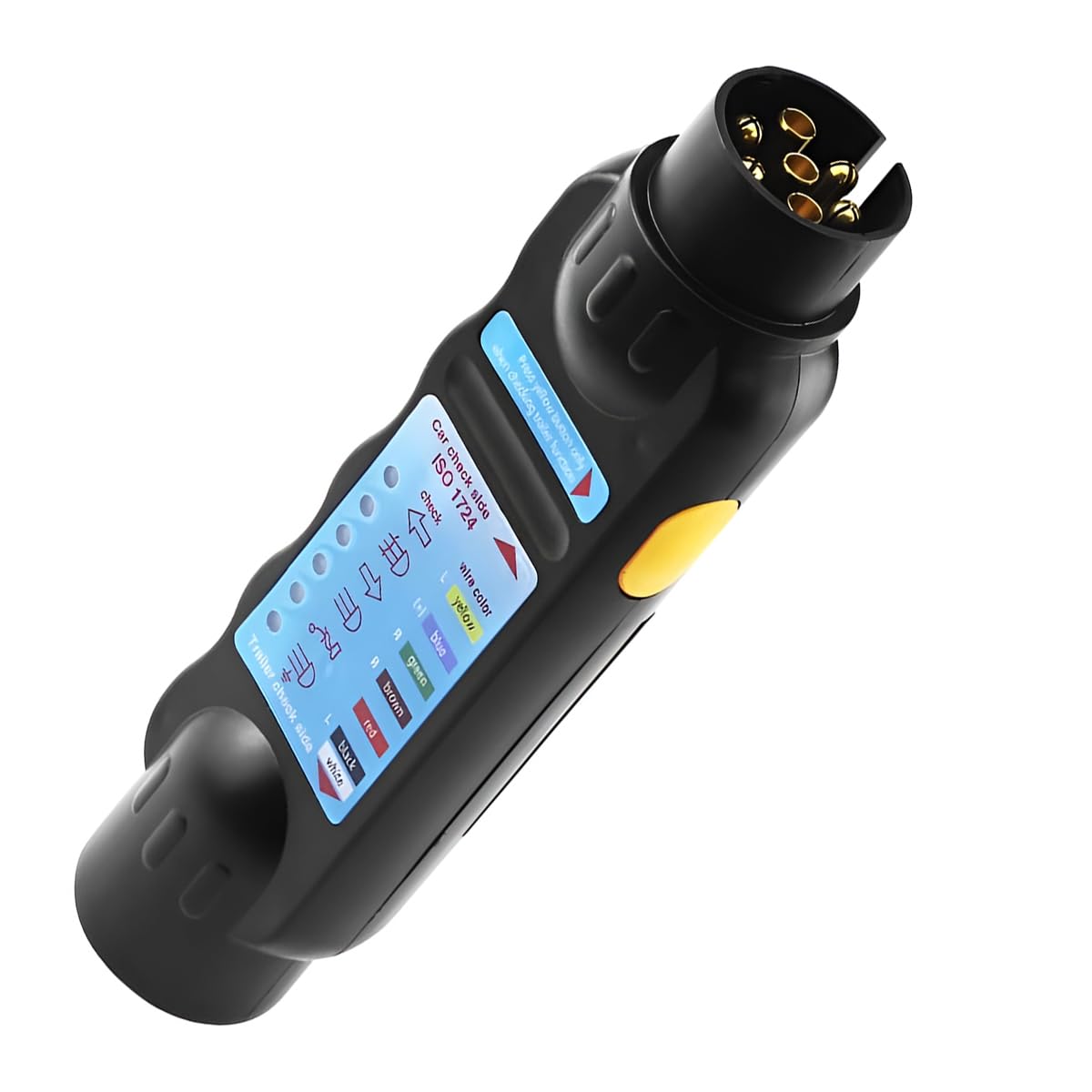CGEAMDY 7 Pin Trailer Tester Plug Socket, 12V Trailer Light Connector ...